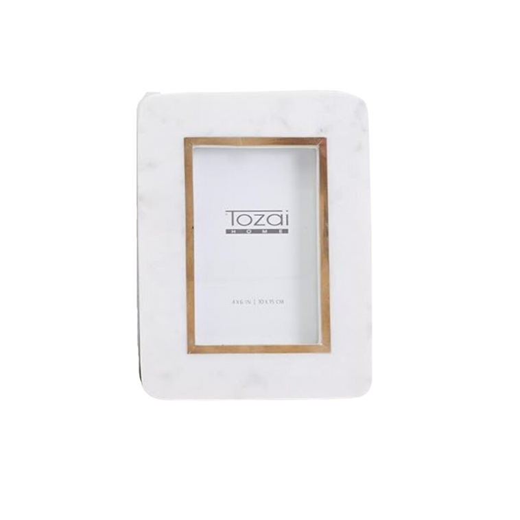 White Marble Frame 4 x 6 – Baker Tatum