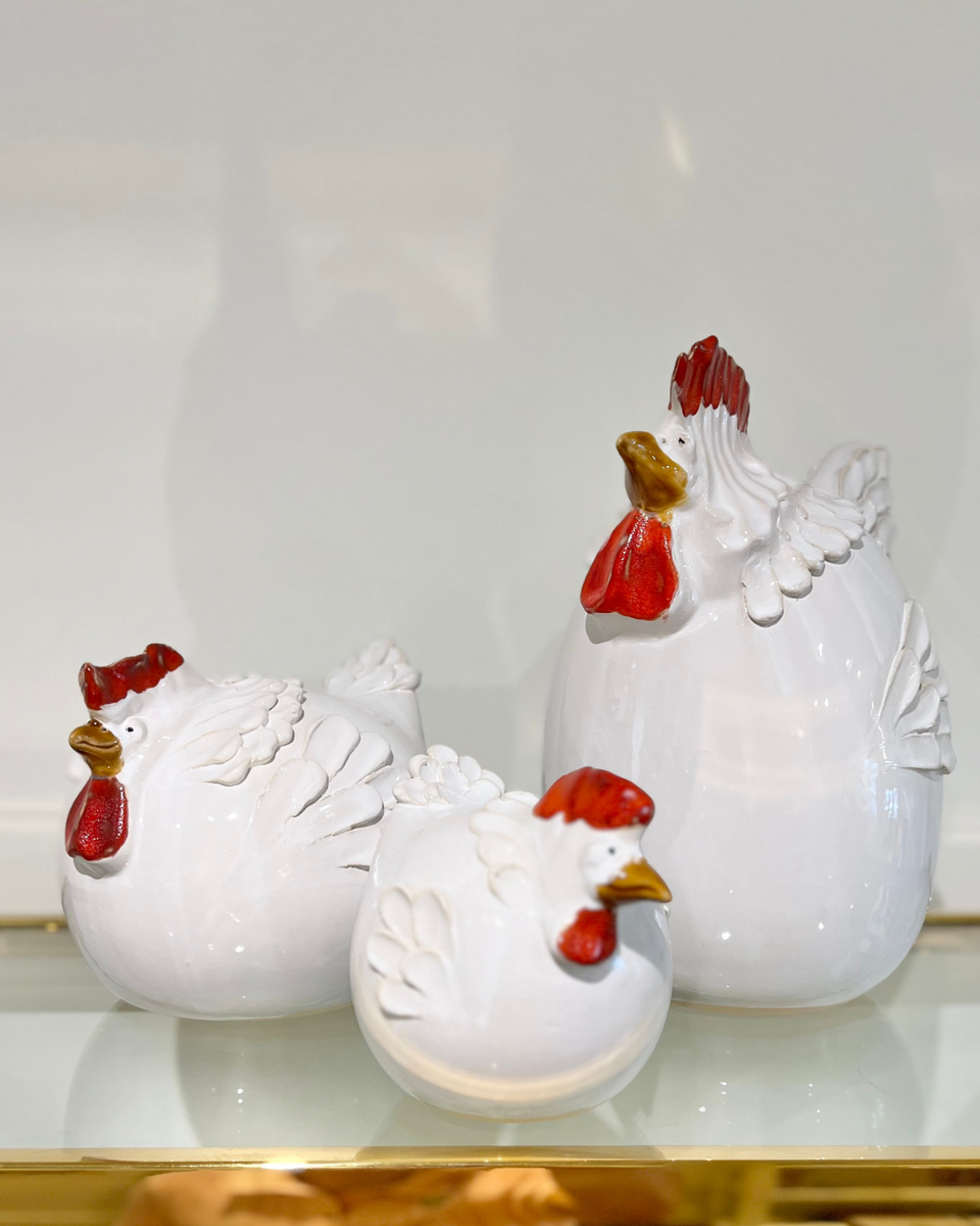 White Ceramic Hen - Large – Baker Tatum