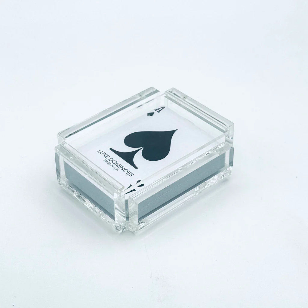 Luxe Dominoes - Acrylic Playing Card Holder and Deck – Baker Tatum